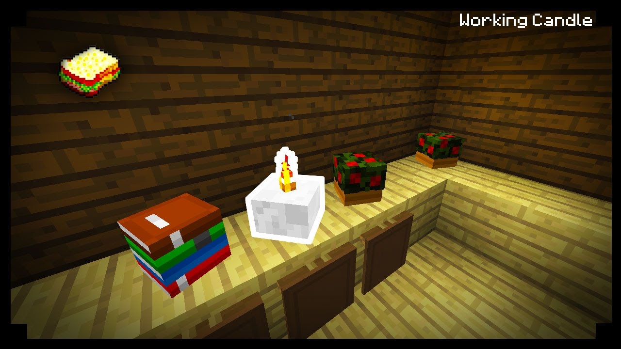 \( ͡° ͜ʖ ͡°)ﾉ Minecraft: How to make a Working Candle - YouTube