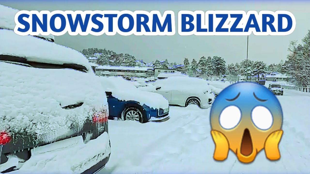 Thrilling Snowstorm Blizzard:Husnes Norway Walking Tour. - YouTube