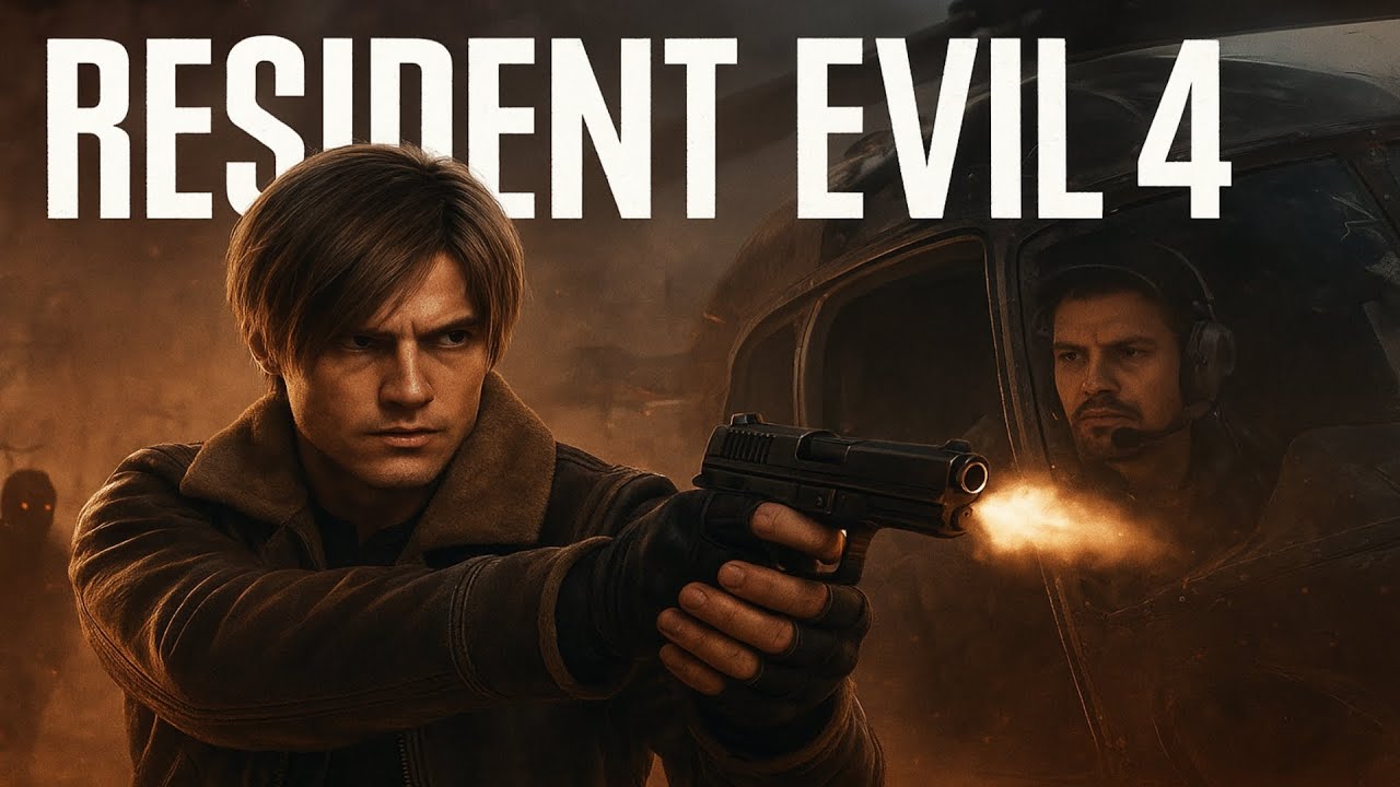Leon is helped by his friend Mike with the helicopter to kill ganados ...
