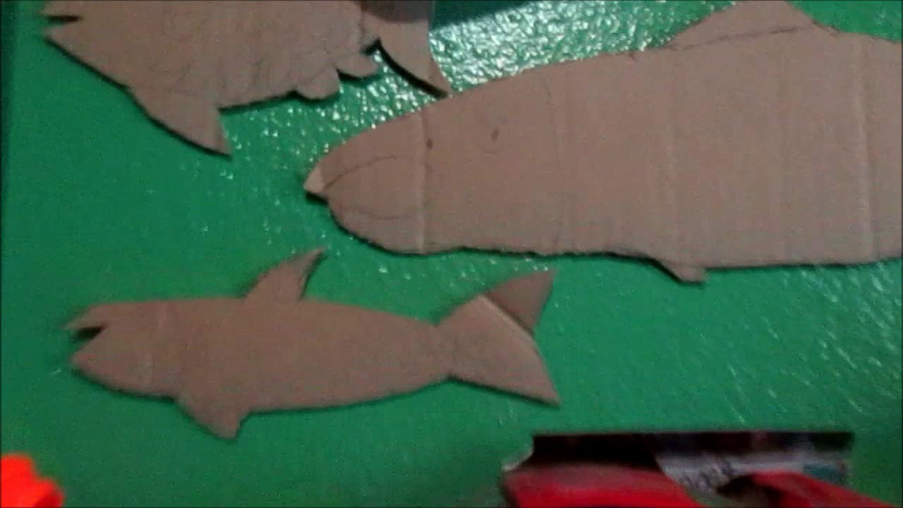 4 Cardboard Fish and a Fishing Pole! - YouTube