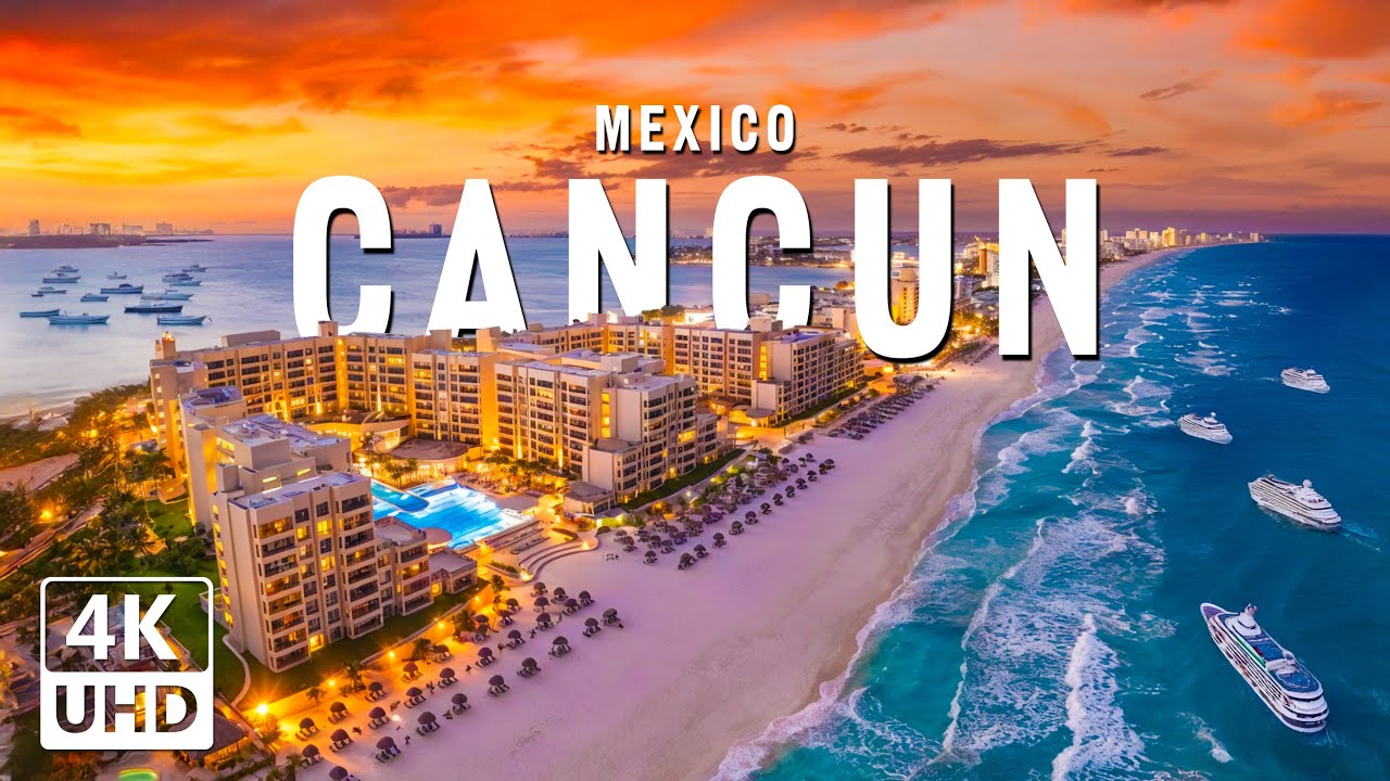 Cancun 4K UHD - Relaxing Music with Turquoise Waters, White Sand ...
