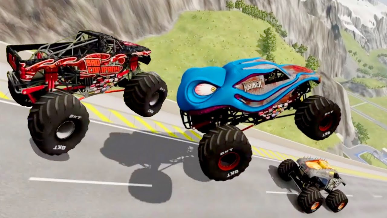 Monster Jam | Monster Trucks | High Speed Monster Jam Crashes ...