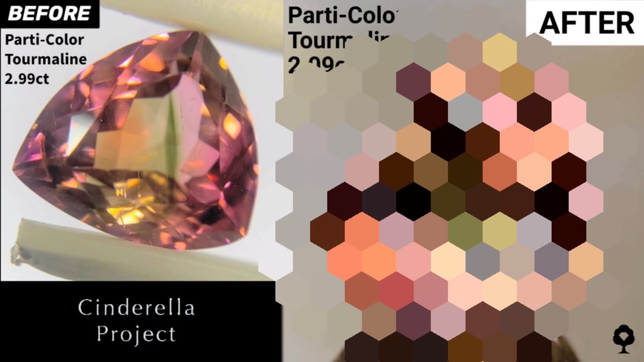 【シンデレラプロジェクト】Parti-Color Tourmaline BEFORE 2.99ct - YouTube