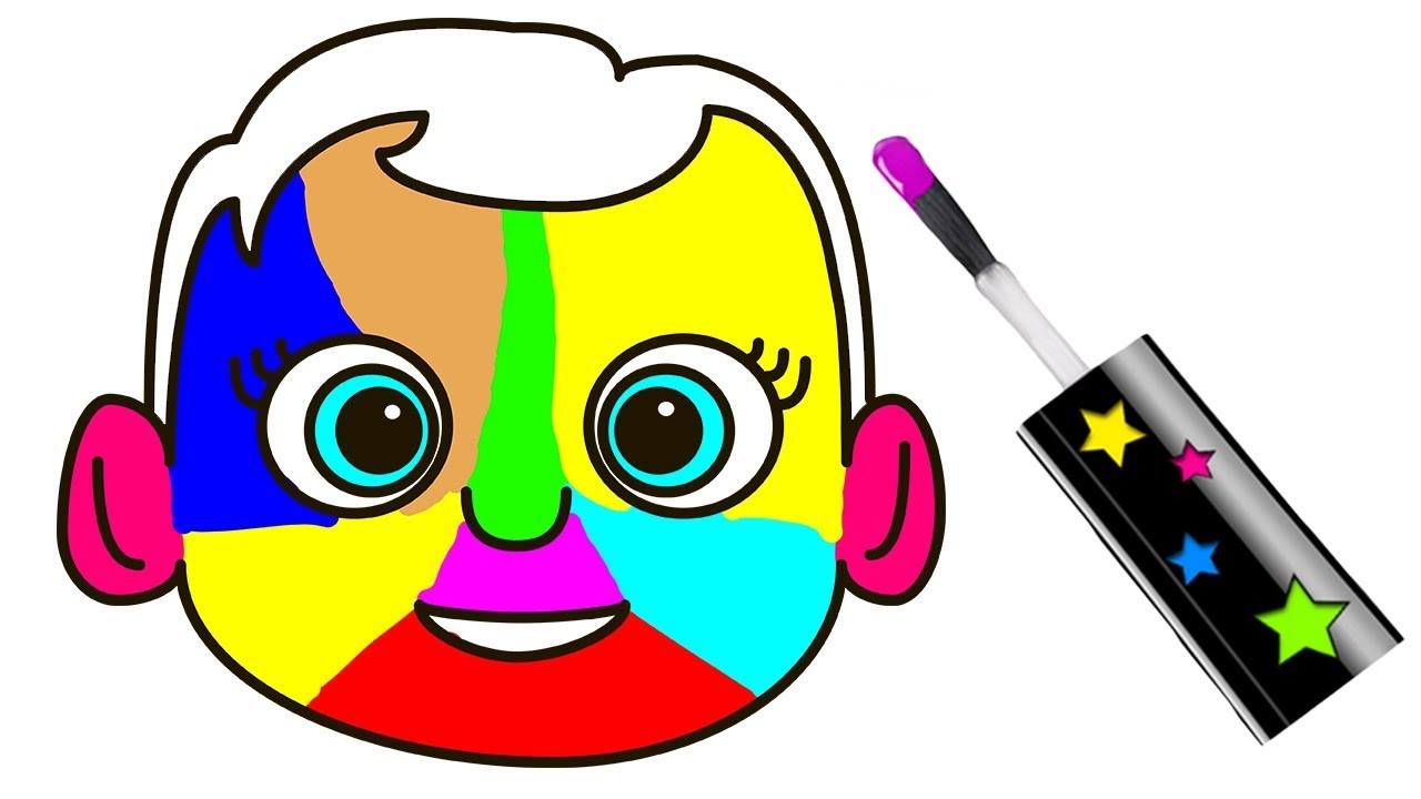 Colors Face Painting for Children - How To Draw Baby Face - Fun ...