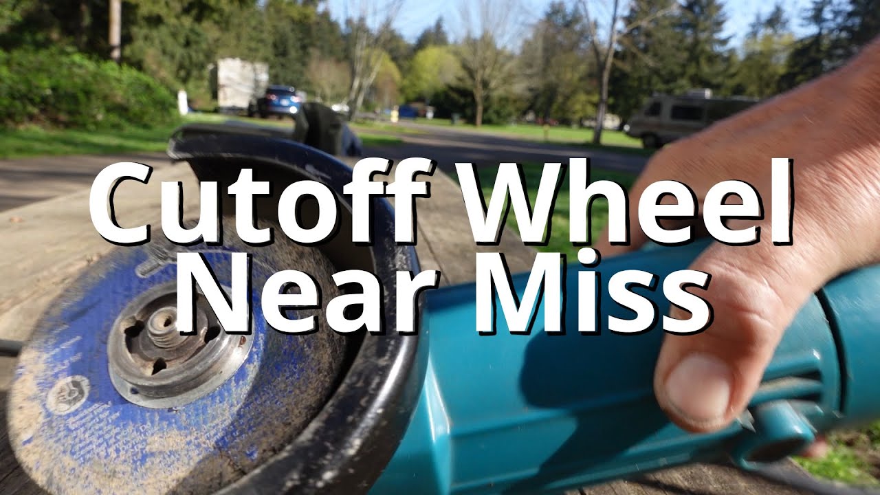 Cutoff Wheel near miss caught on camera. - YouTube