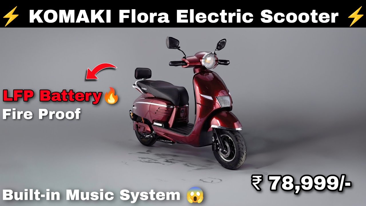 KOMAKI Flora Electric Scooter full details/ review in Hindi | Budget EV ...