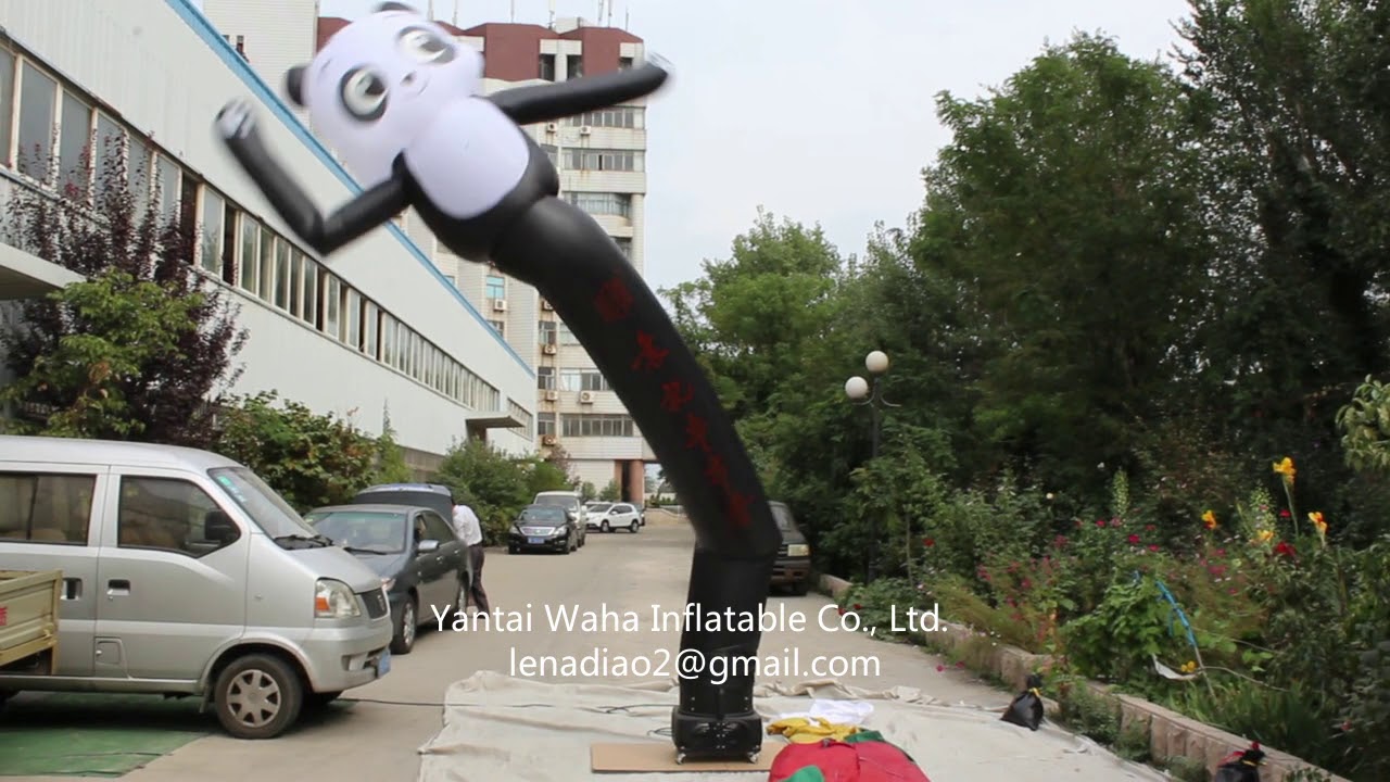 Inflatable Giant Panda Air Dancer For Christmas - YouTube