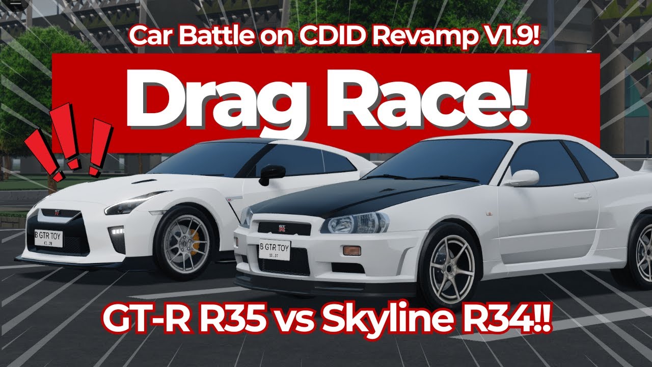 [EN] Nissan GT-R R35 vs Skyline R34, Who Will Win? - Drag Race CDID V1 ...