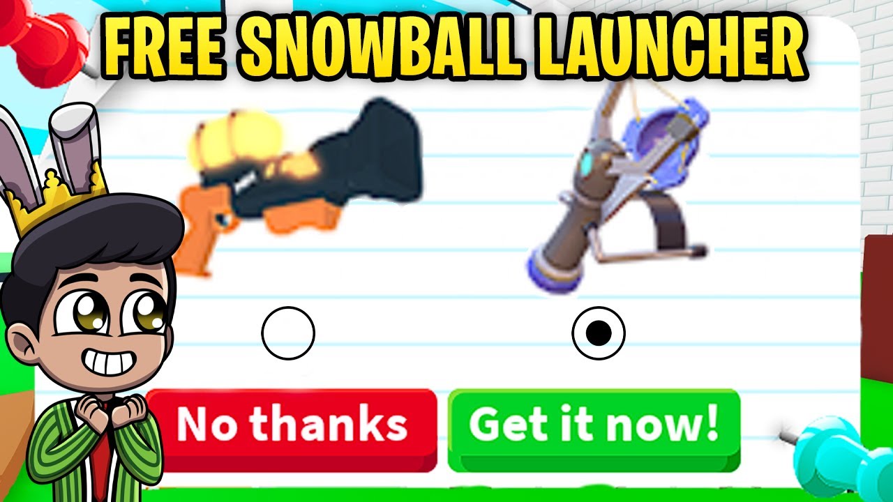 HOW TO GET A FREE SNOWBALL LAUNCHER IN ADOPT ME! - YouTube