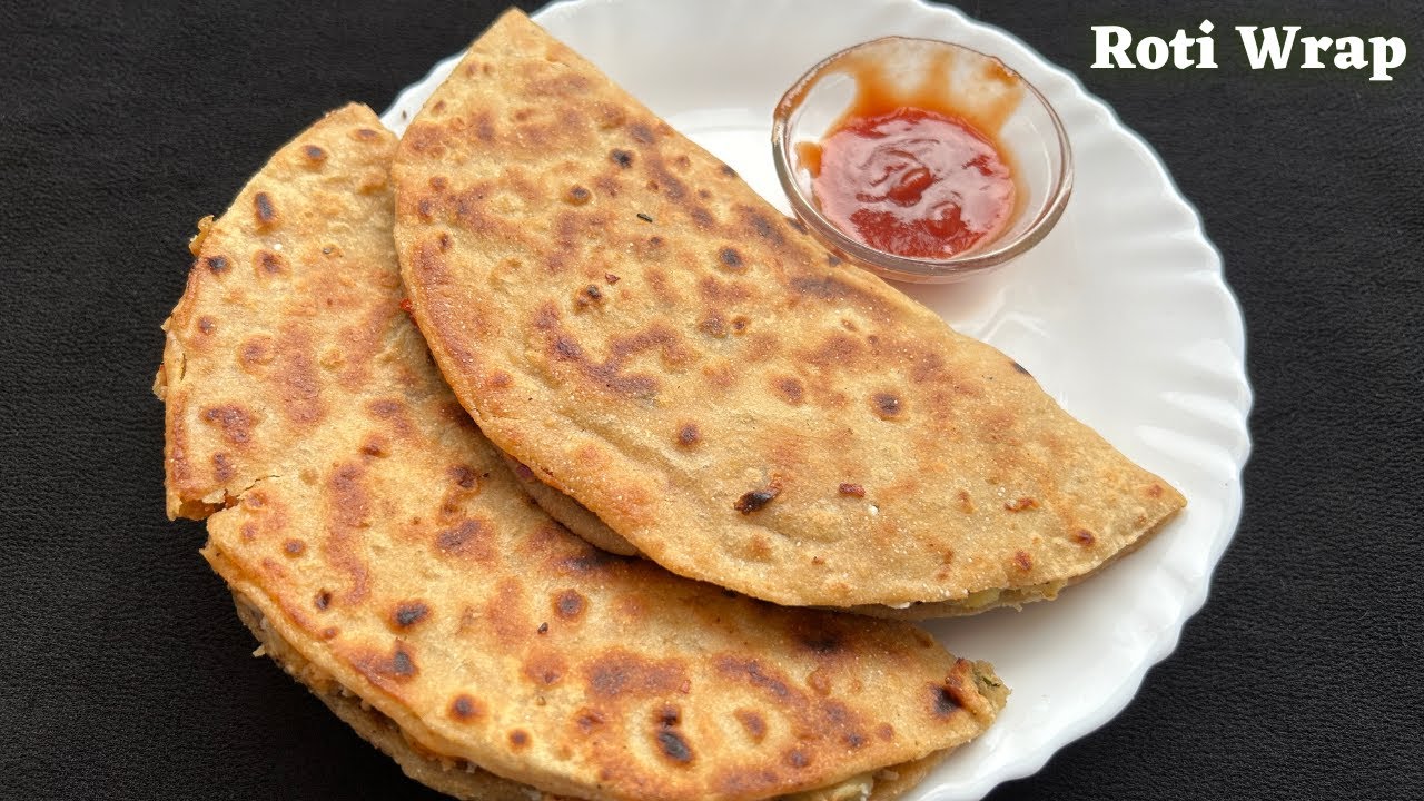 Roti Wrap Recipe | Nashta Recipe |Leftover Roti Snack |Roti Wrap with ...
