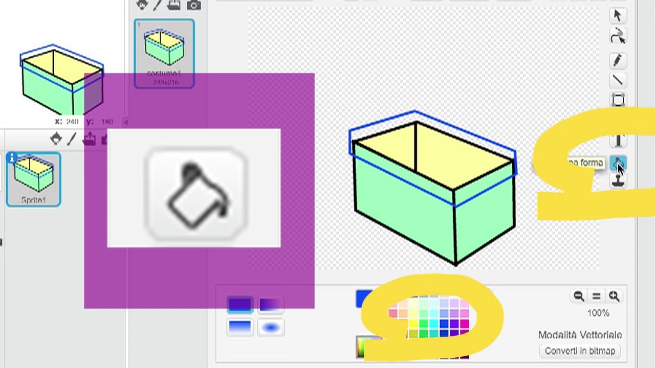 Scratch 2 disegno in "Vectorial mode" - YouTube