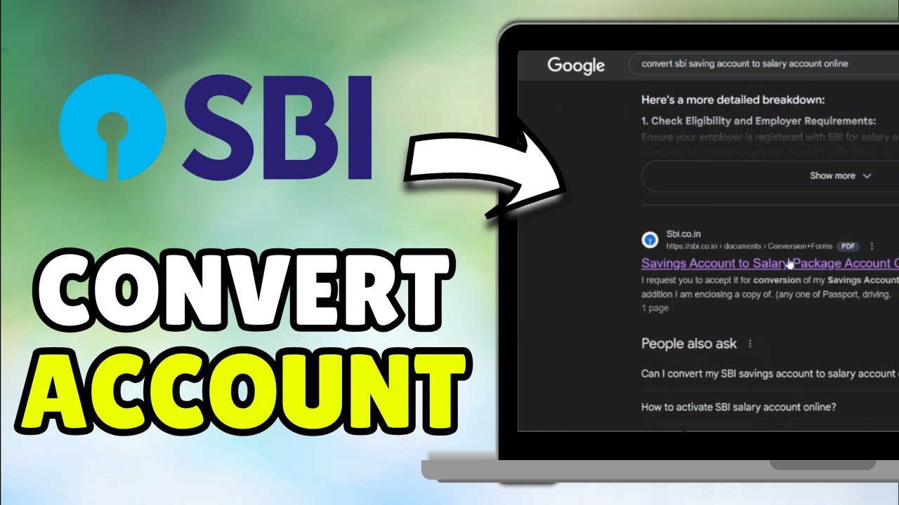 How To Convert SBI Saving Account To Salary Account Online (2025 ...