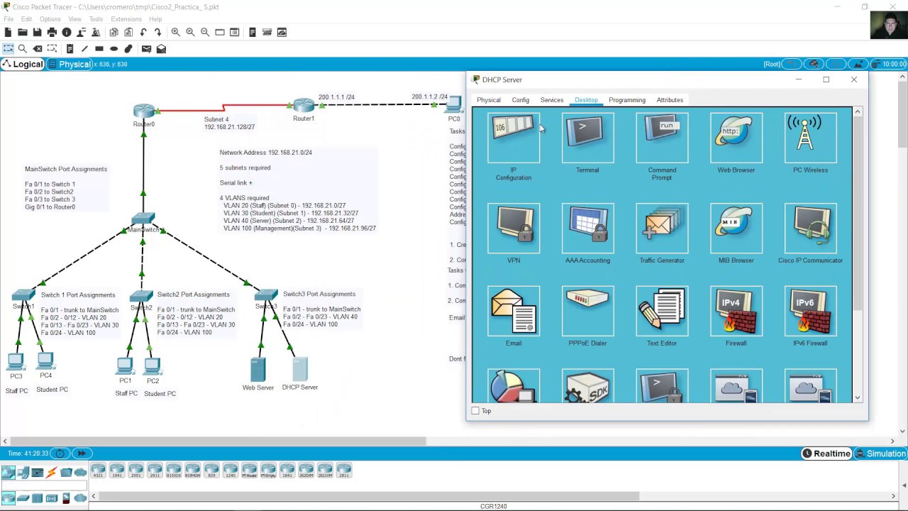Inter VLAN Routing - RIPv2 - NAT overload - VLANs - YouTube
