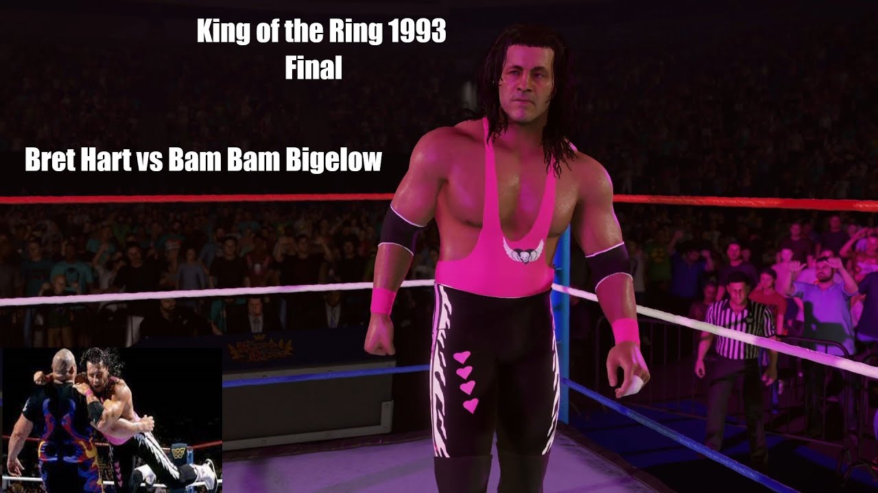 WWF King of the Ring 1993 (Final) - Bret Hart vs Bam Bam Bigelow - YouTube