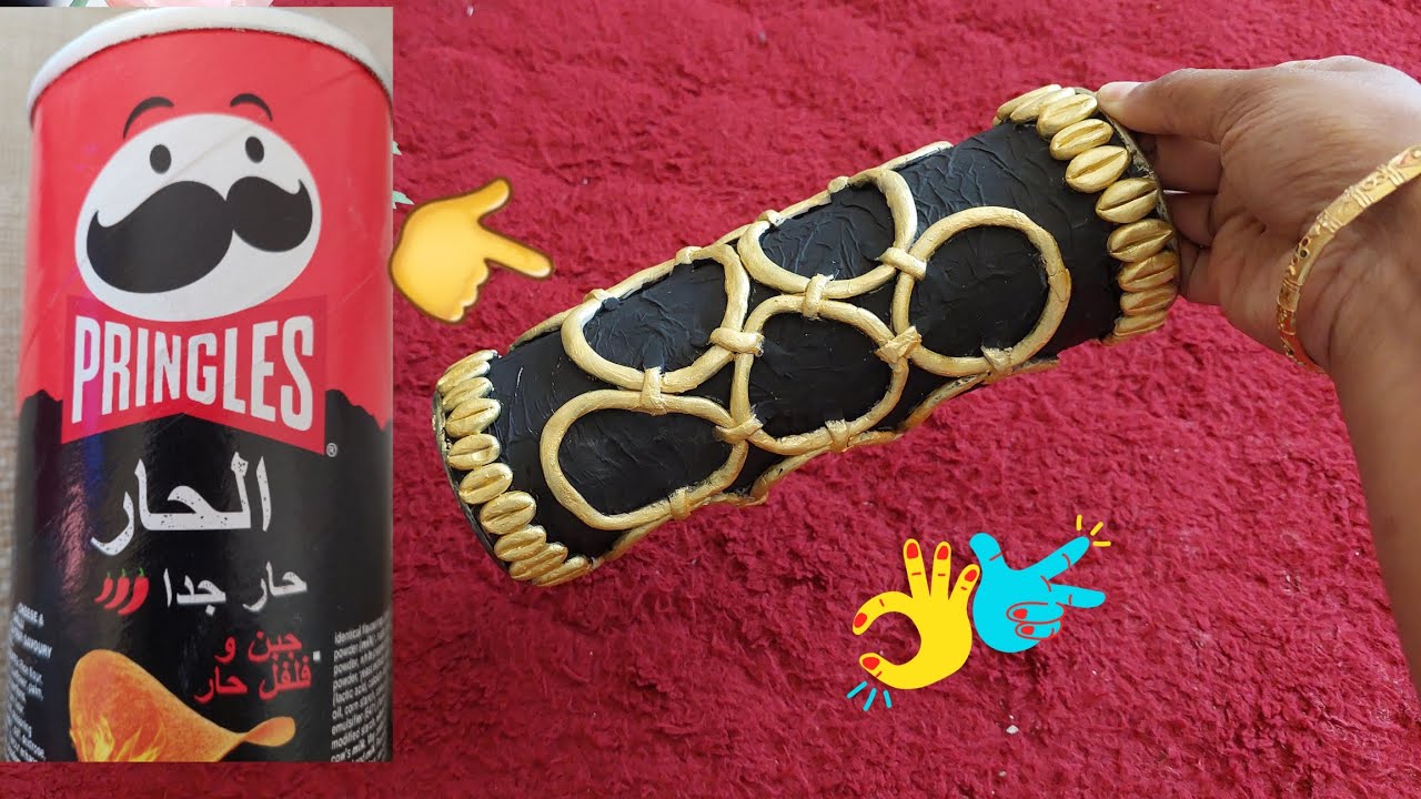 Best out of waste/empty pringles tin turn in to a decor piece ...