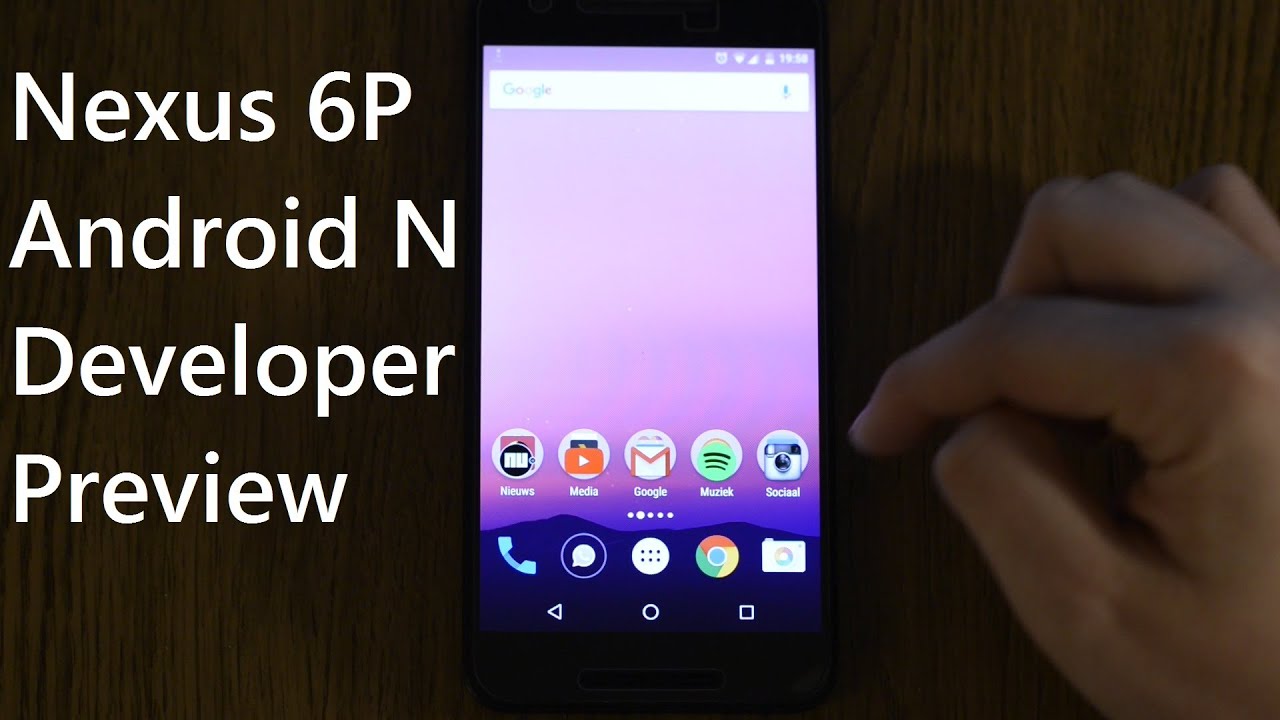 Google Nexus 6P Android N developer preview 1 - YouTube