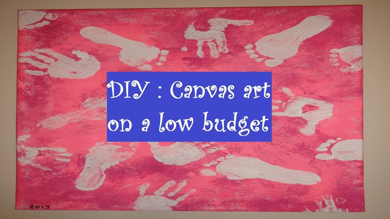 DIY Kids art Canvas on a budget - YouTube