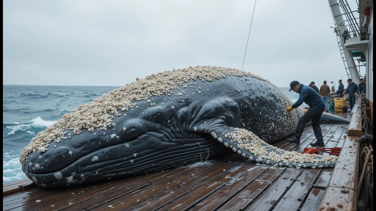Removing Barnacles from Whales - Ocean Life - YouTube