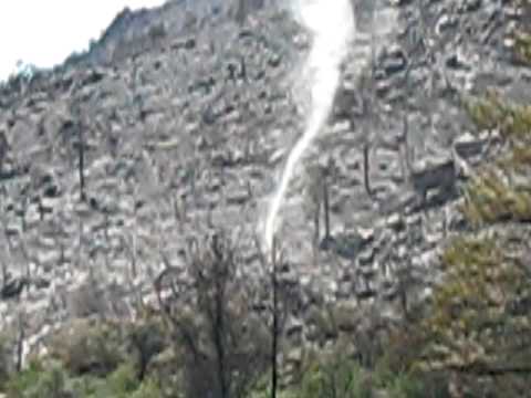 Dust Devil Water Wheel Fire Payson Az - YouTube