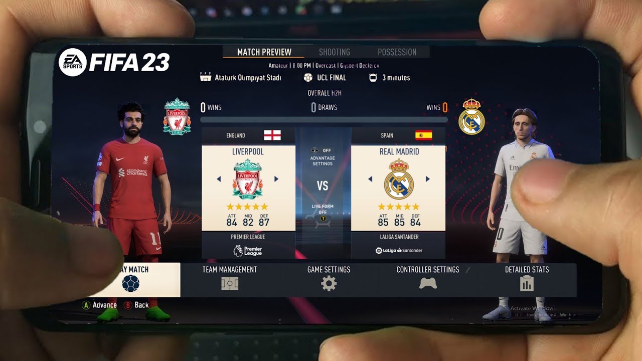 FIFA 23 Emulator On Mobile - Liverpool vs R.Madrid UCL Match Gameplay ...