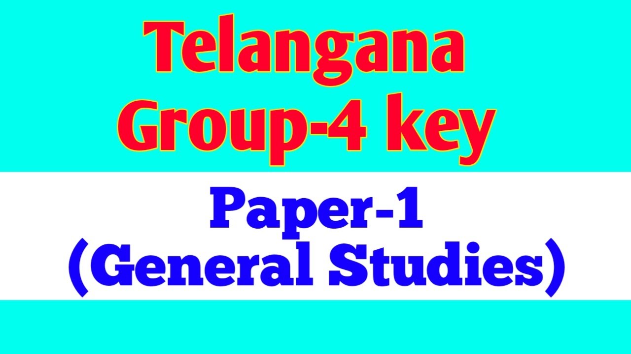 Group 4 key 2023 ||Ts Group 4 key paper ||Group 4 General Studies key ...