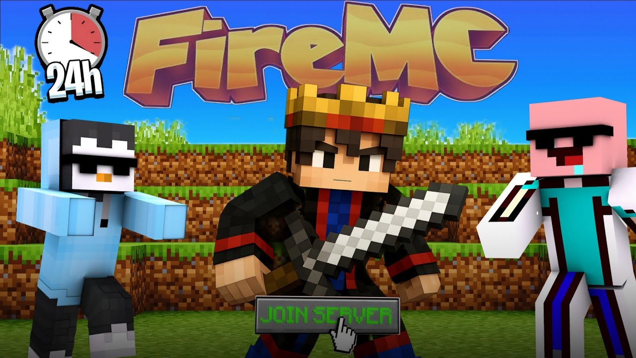 I Survived 24 Hours in FIRE MC Minecraft @PSD1 @minecraft - YouTube