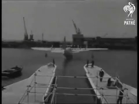 BOAC Marine Flying Boat Terminal Southampton 1948 - YouTube