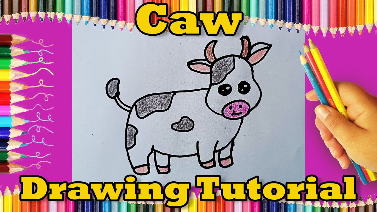 How To Draw A Cute Caw Easy ? - YouTube