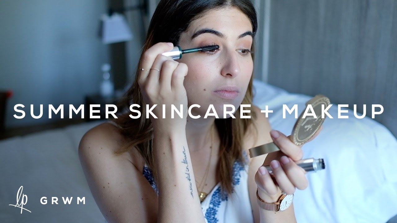 Get Ready With Me: SUMMER SKINCARE & MAKEUP | Lily Pebbles - YouTube