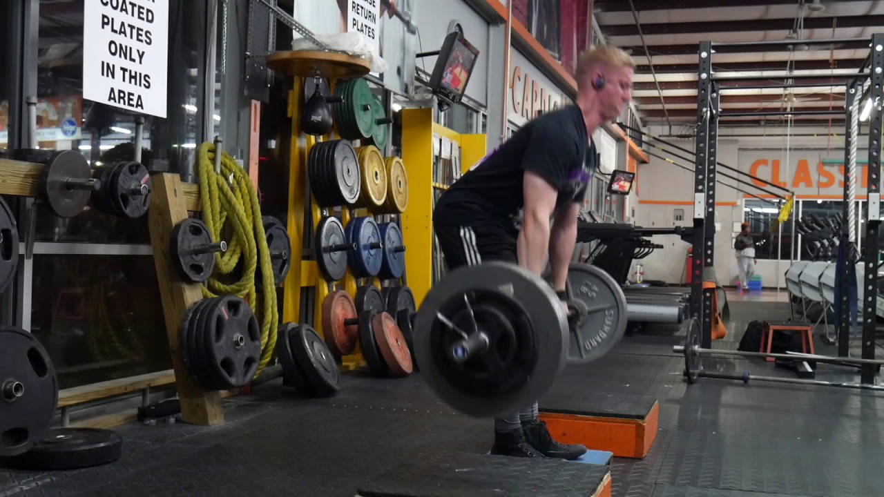 5 inch block pulls up to 545 lbs / 247 kgs - Deadlift work - YouTube