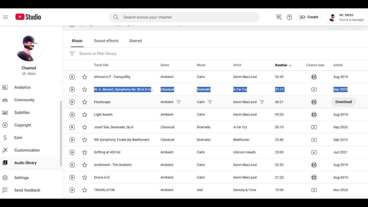 How to use yotube Audio library sound effect use your video Background ...
