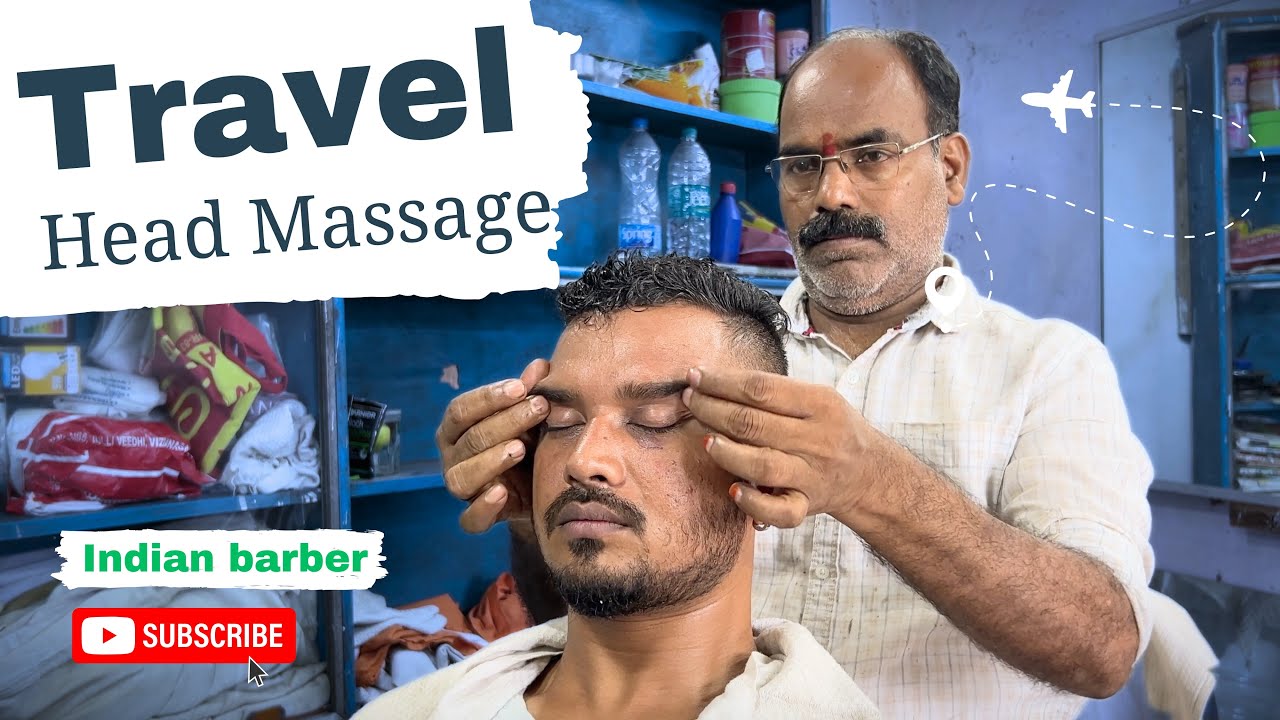 Asmr Head massage by indian barber - Street side asmr deep sleep in ...