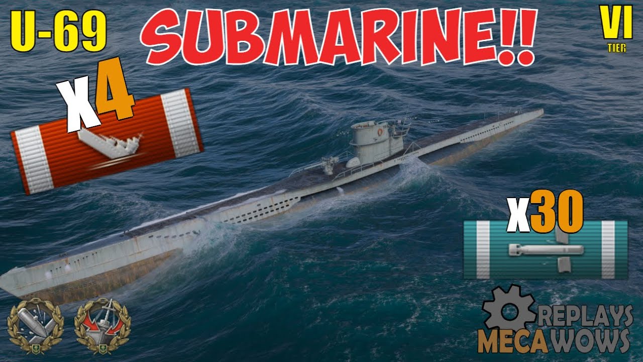 SUBMARINE U-69 4 Kills & 137k Damage | World of Warships Gameplay - YouTube