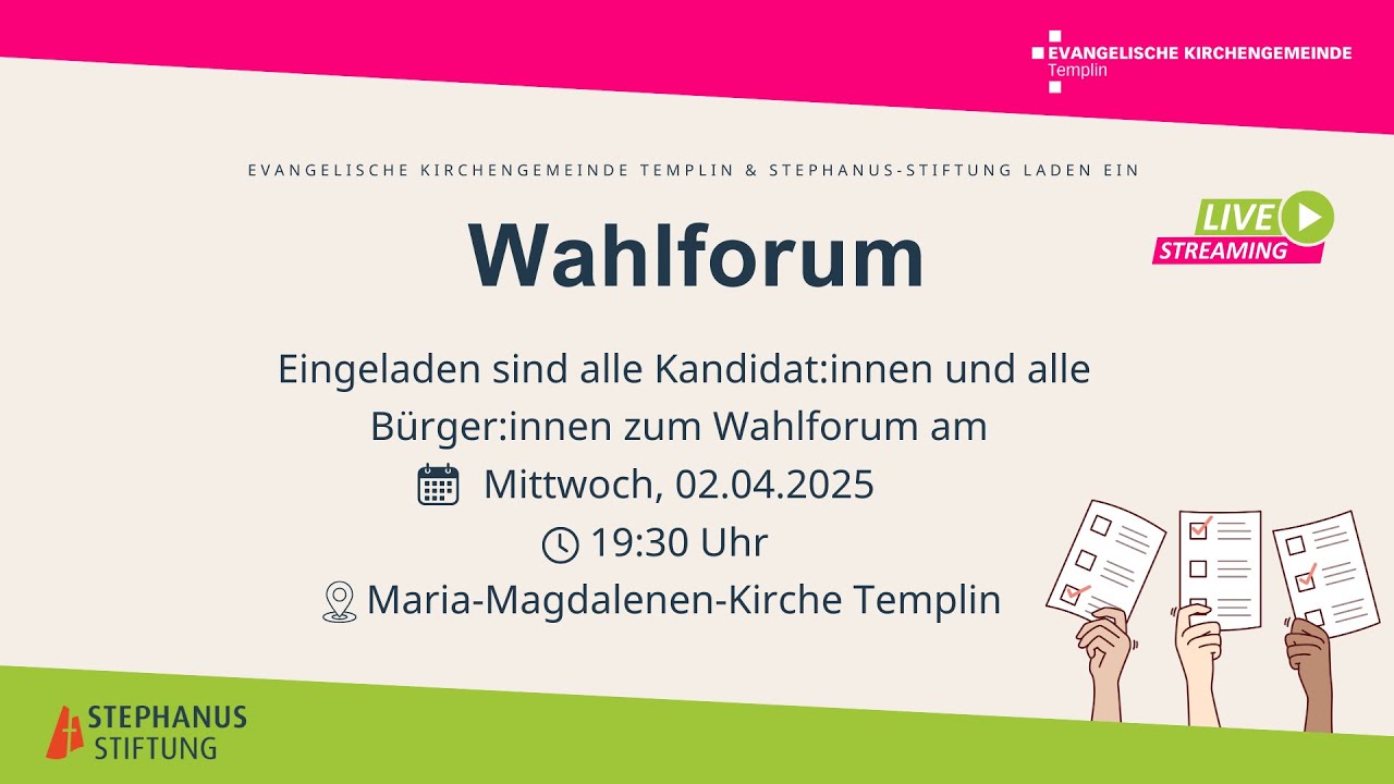 Wahlforum Bürgermeister-Wahl Templin - YouTube