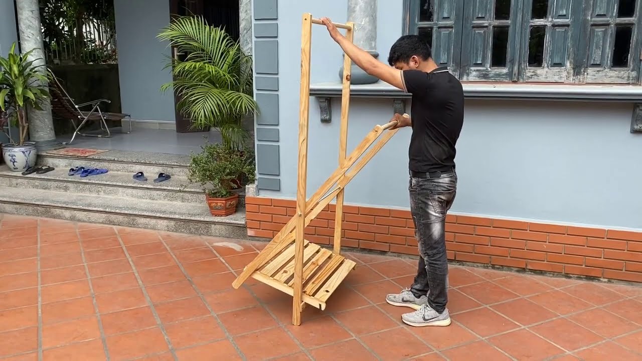 Best DIY Woodworking Projects // How To Build A Convenient Folding ...