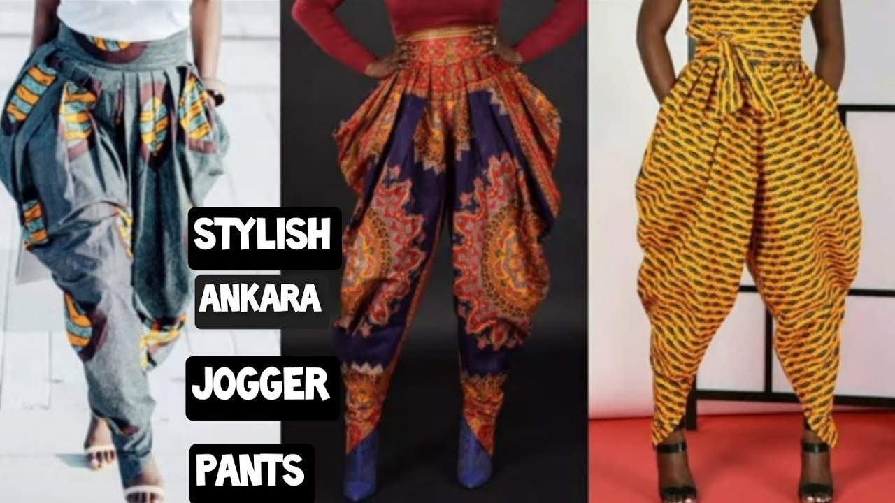 How To Sew Stylish Cowl Pants/ DIY Ankara Jogger Pants - YouTube