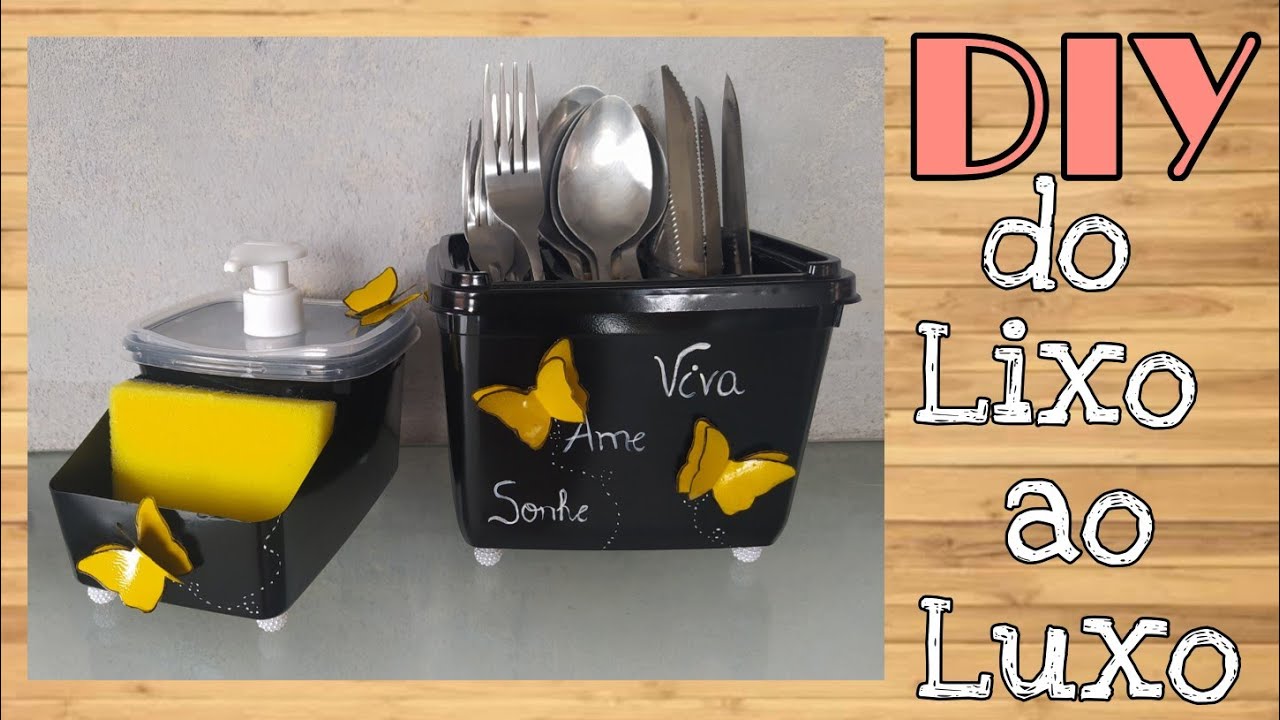 DIY Organizador de Pia - faça você mesmo do Lixo ao Luxo - YouTube