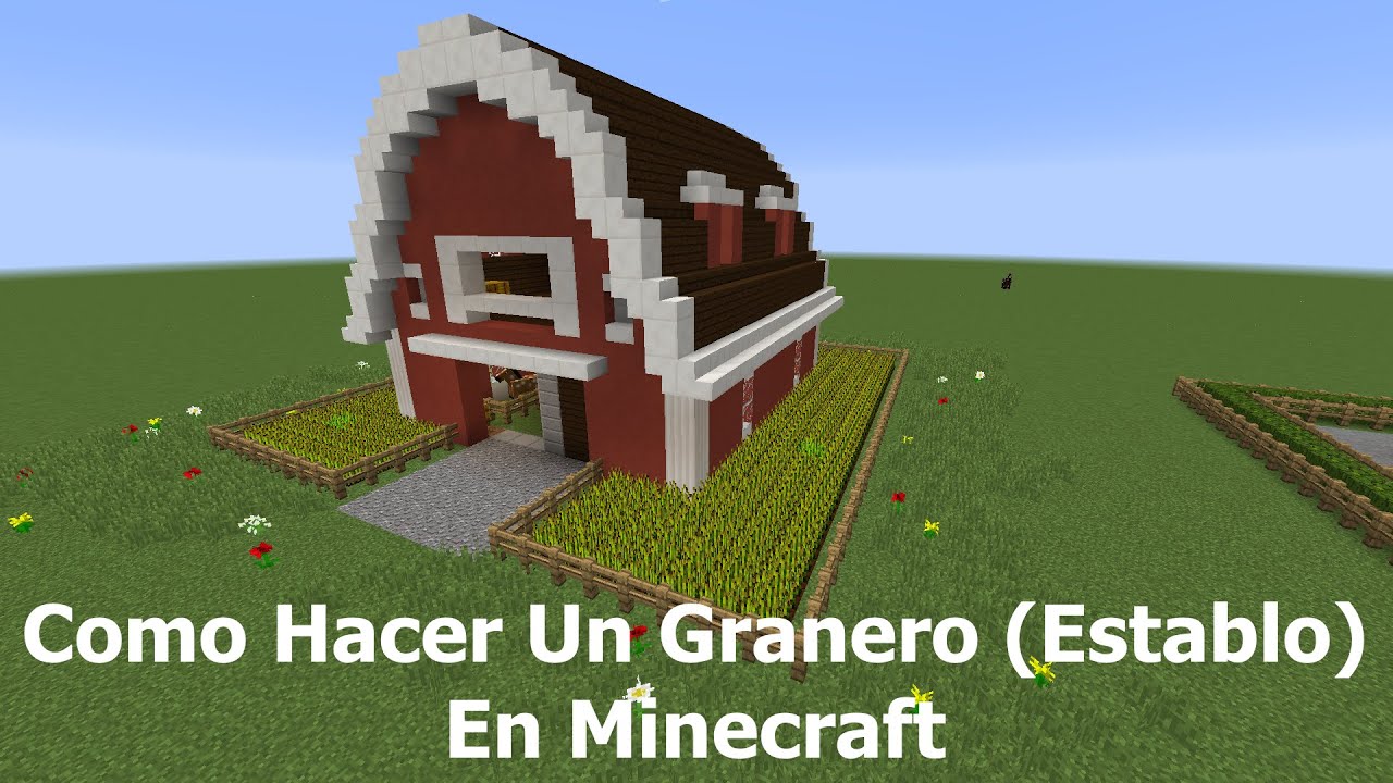 Como Hacer Un Granero (Establo) En Minecraft - YouTube