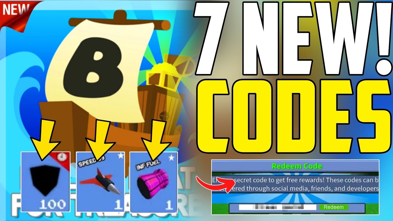 NEW UPDATE BUILD A BOAT FOR TREASURE ROBLOX CODES 2025 - BUILD A BOAT ...