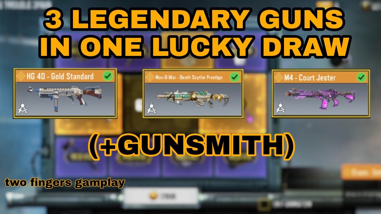 I GOT 3 LEGENDARY GUNS IN ONE LUCKY DRAW🤯 !!! | TWO FINGERS GAMPLAY MP ...