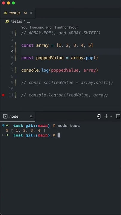 Array.pop() and Array.shift() in JavaScript - YouTube
