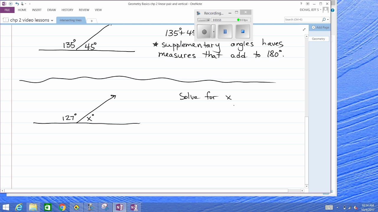 Linear Pairs lesson - YouTube