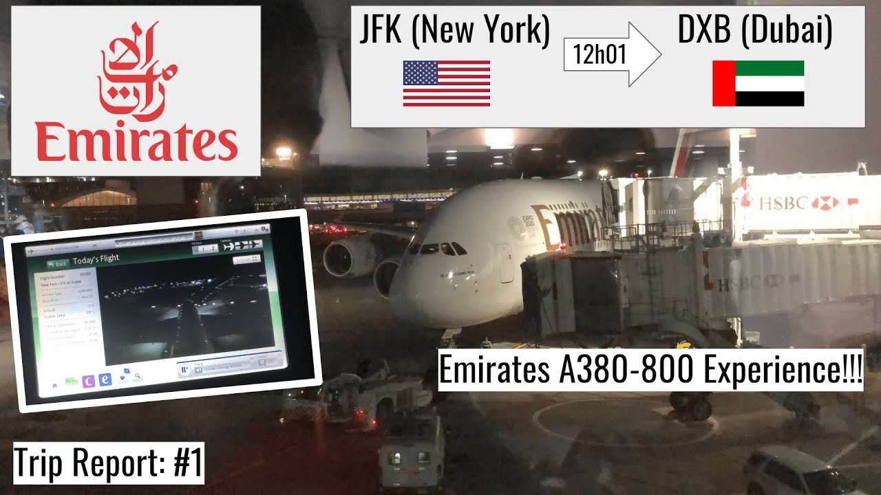 TRIP REPORT | Emirates (Economy) | Airbus A380 | New York-JFK - Dubai ...