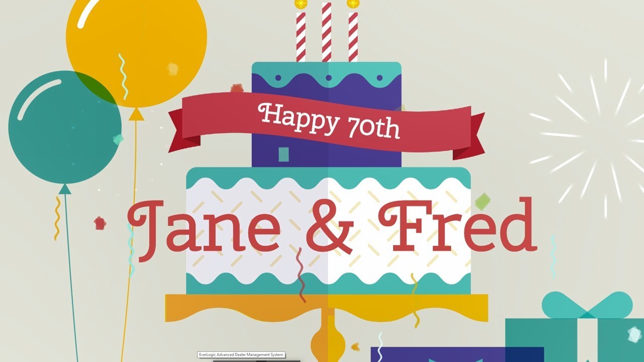 Fred & Jane Wirth 70th Birthdays - YouTube