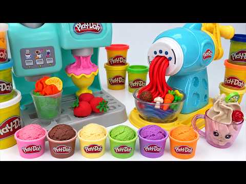 Ultimate ASMR Play Doh Rainbow Ice Cream Playset 🍧 Satisfying Unboxing Play Doh Colors & Fruit