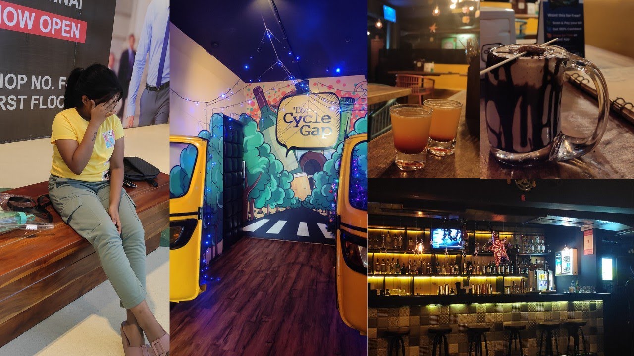 I tried cocktail🤷??Cycle gap restobar in chennai🙈fun pannitom😂day out💛 - YouTube