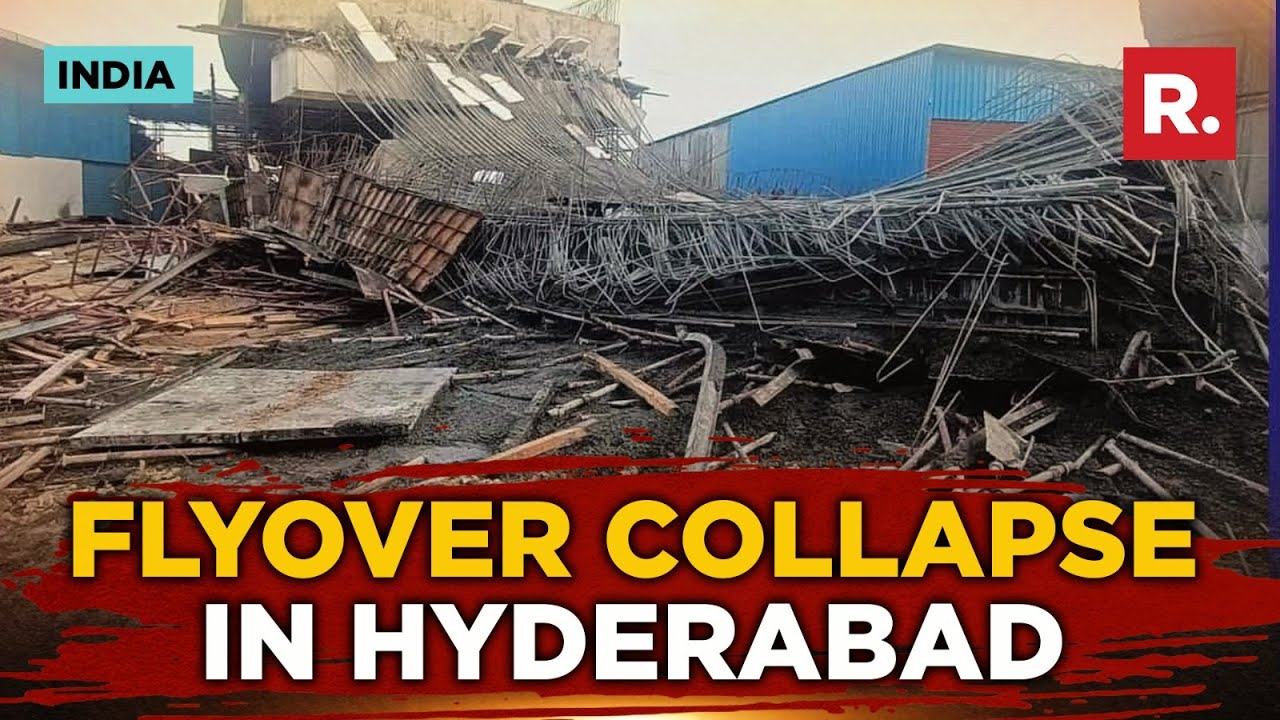 Ten Injured As Hyderabad's Bairamalguda Flyover Slab Collapses In LB ...