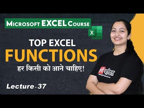 Functions in Excel | Lecture 37 | Microsoft Excel Course - YouTube