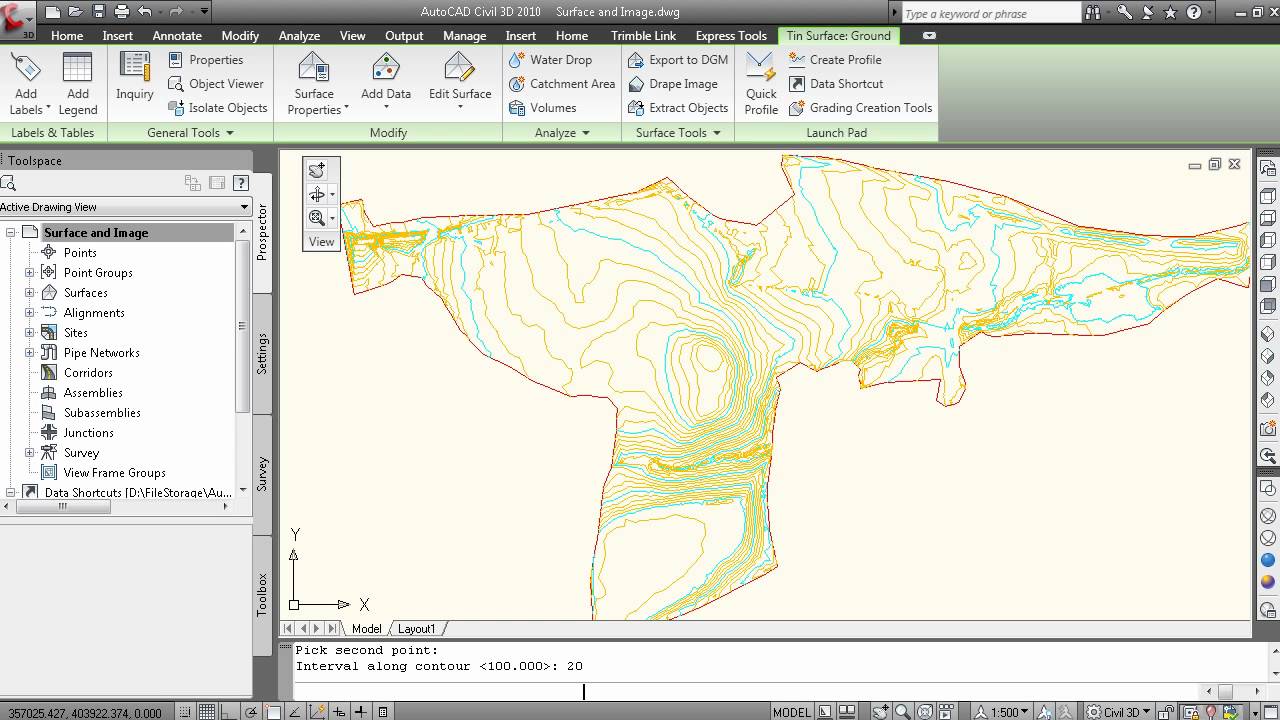 Adding Contour Labels to a Surface at Regular Intervals - YouTube