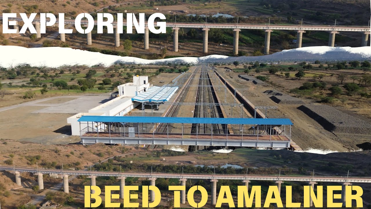 Beed railway line All Bridge Drone view #beed #beedrailway - YouTube